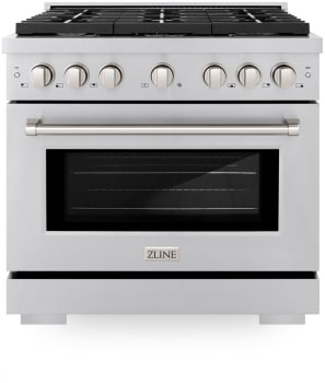 ZLINE SGR36 36 Inch Freestanding Gas Range with 6 Sealed Italian ...