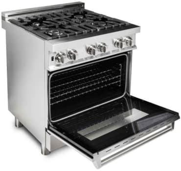 ZLINE RA30 30 Inch Freestanding Professional Dual Fuel Range with 4 ...