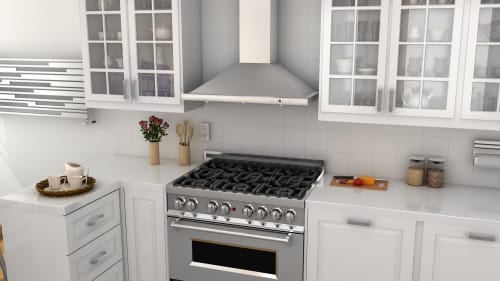 ZLINE RA36 36 Inch Freestanding Dual Fuel Range with 6 Sealed Italian ...