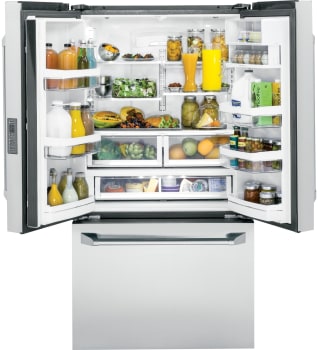 Monogram ZWE23PSHSS 23.1 cu. ft. Counter-Depth French Door Refrigerator ...