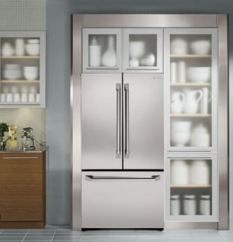 Monogram ZWE23PSHSS 23.1 cu. ft. Counter-Depth French Door Refrigerator ...