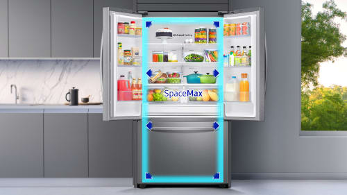 Samsung RF28T5001SR 36 Inch 3-Door French Door Refrigerator with 28.2 ...