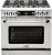 Capital CSB362B2L 36 Inch Pro-Style Dual Fuel Range with 4 Sealed ...