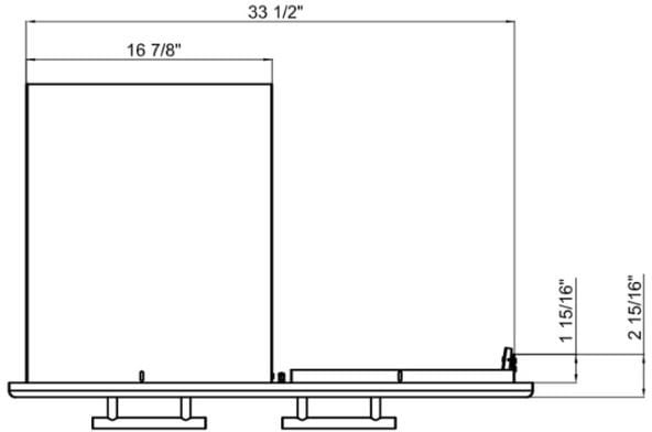 XO XOG36COMBO 36 Inch Single Roll Out Door and Drawer with Maximum ...