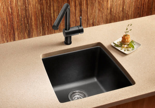 Blanco 440078 17 Inch Undermount Single Bowl Granite Sink with 9 Inch ...