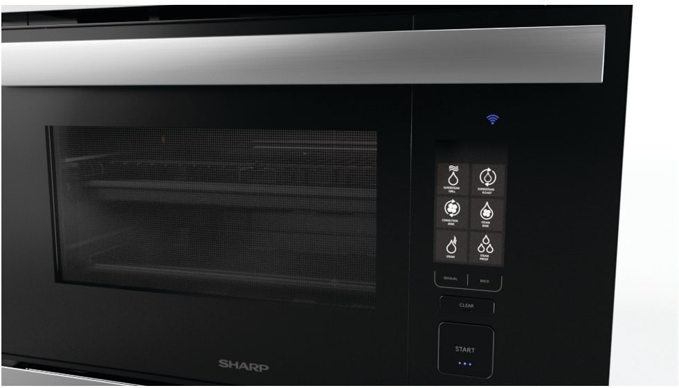 Sharp SSC2489DS 24 Inch Single Electric Smart Wall Oven with 1.1 cu. ft ...