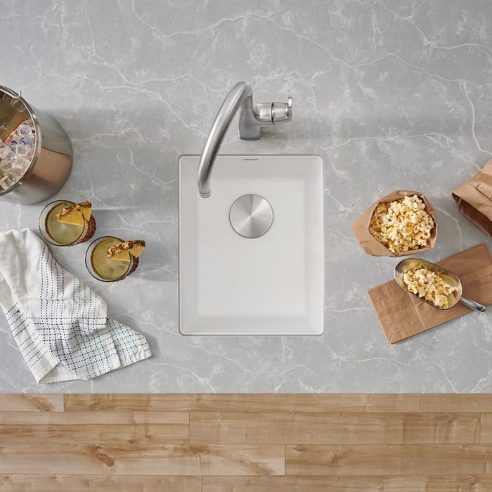 Blanco 513422 14 Inch Undermount Single Bowl Granite Sink with 7-1/2 ...
