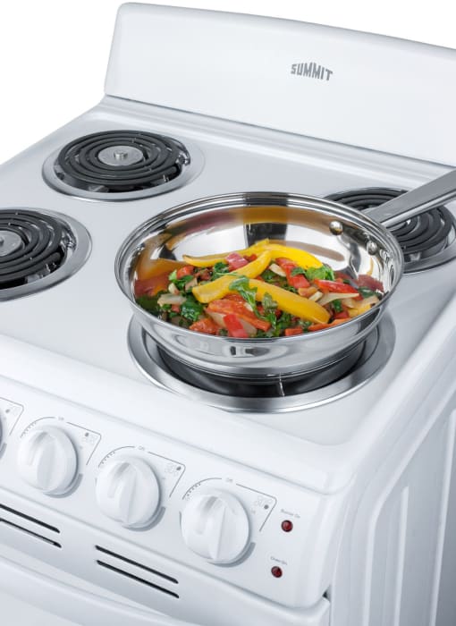 Summit RE203W 20 Inch Freestanding Electric Range with 4 Coil Elements ...