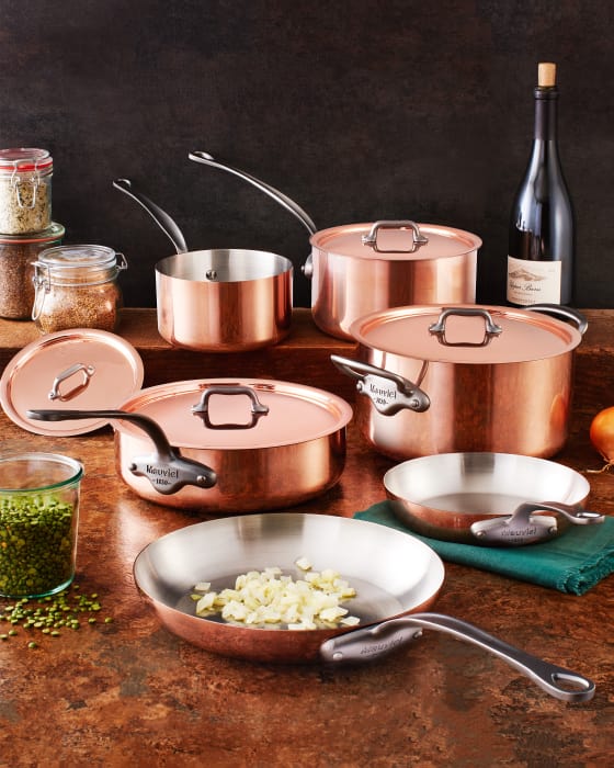 Mauviel 645006 M'150C2 10-Piece Cookware Set with Copper Stainless ...