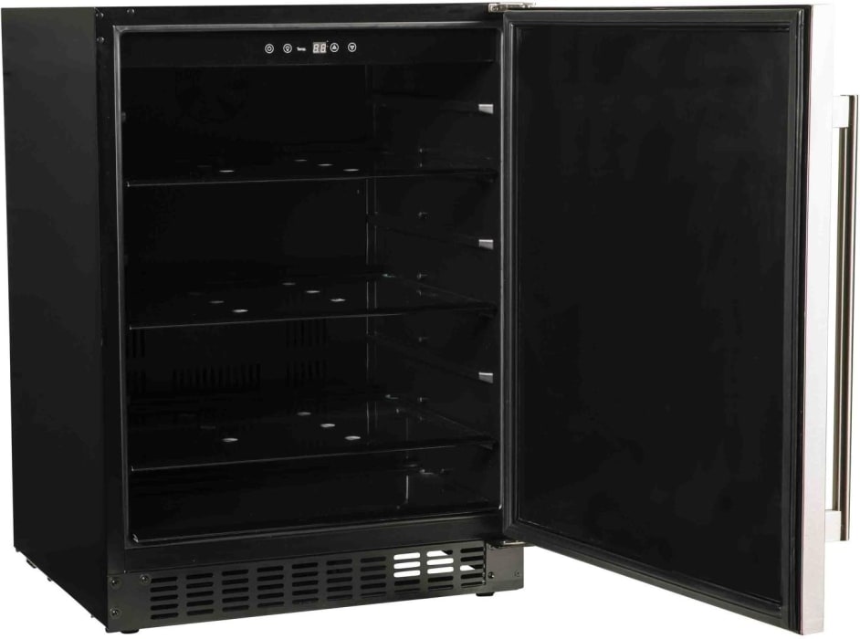 Azure A124RO 24 Inch Compact Refrigerator with Blue LED Lighting, Field ...