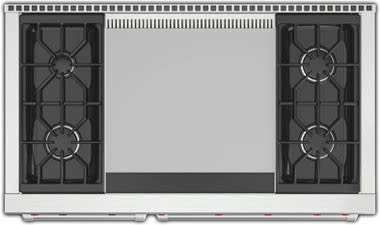 Wolf GR484DG 48 Inch Pro-Style Gas Range with 4 Dual-Stacked Sealed ...