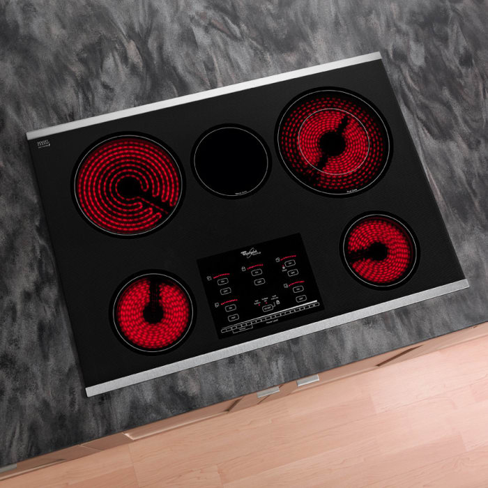 Whirlpool G9CE3065XB 30 Inch Smoothtop Electric Cooktop with AccuSimmer ...