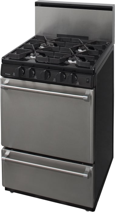Premier P24S320BP 24 Inch Commercial Style Gas Range with 4 Sealed ...