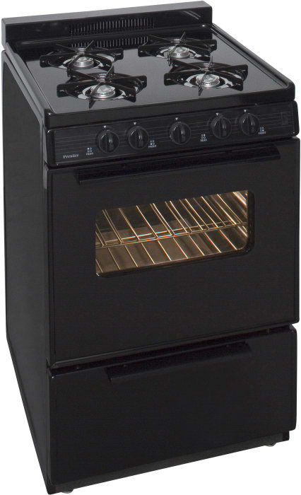 Premier SCK3XRBP 24 Inch Freestanding Gas Range with 4 Open Burners ...