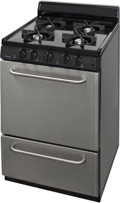 Premier SCK600BP 24 Inch Freestanding Gas Range with 4 Open Burners, 3. ...