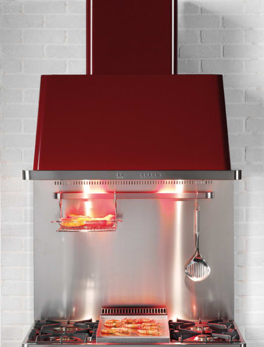Ilve UAM100MG 40 Inch Wall Mount Range Hood with 4-Speed/600 CFM Blower ...