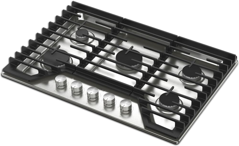 Whirlpool WCGK7030PS 30 Inch Gas Cooktop with 5 Sealed Burners ...
