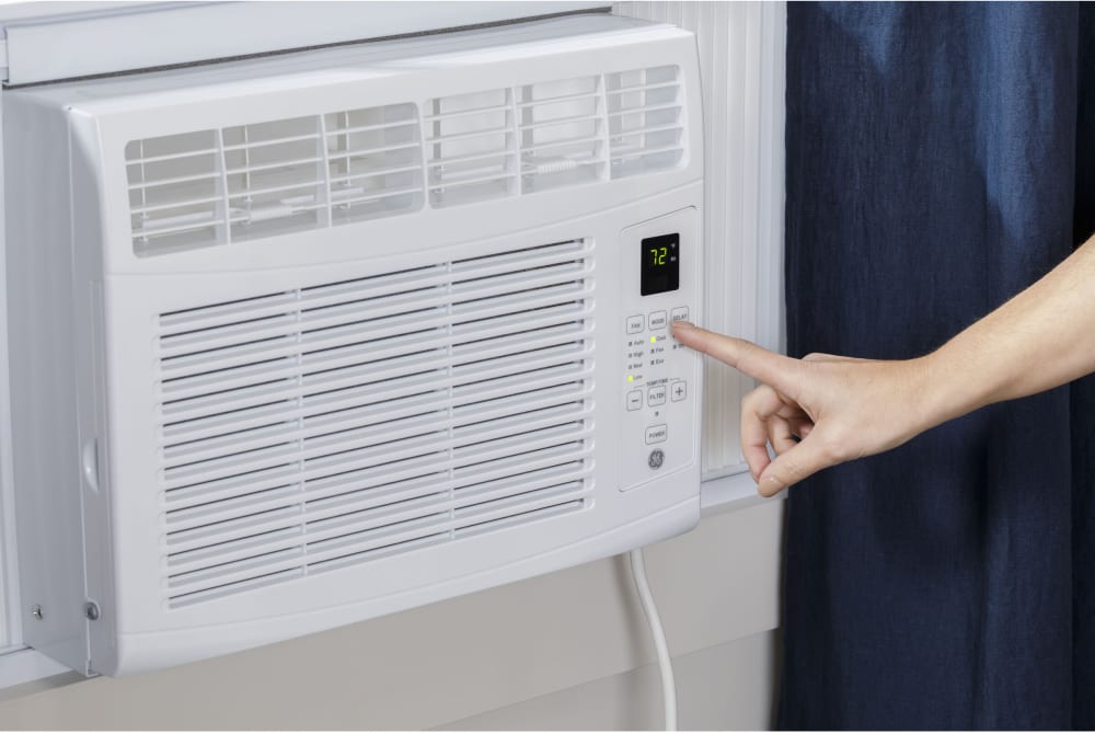 GE AHW05LZ 5,000 BTU Window Air Conditioner with Eco Mode, 24-Hour On ...