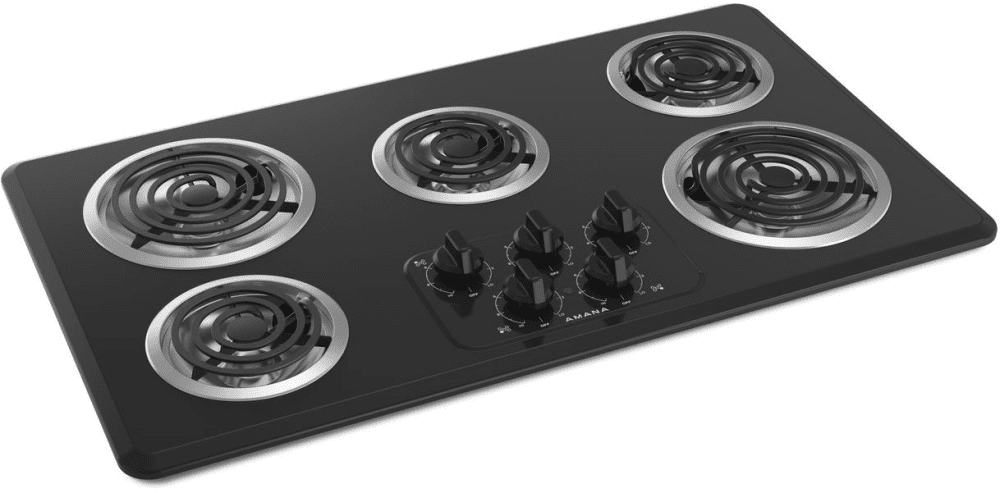 Amana ACC6356KFB 36 Inch Electric Cooktop with 5 Heating Elements ...