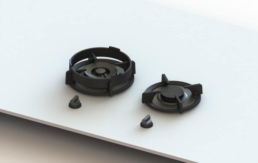 Pitt Cooking BAULA2BTLP 24 Inch Modular Gas Cooktop with 2 Burners ...