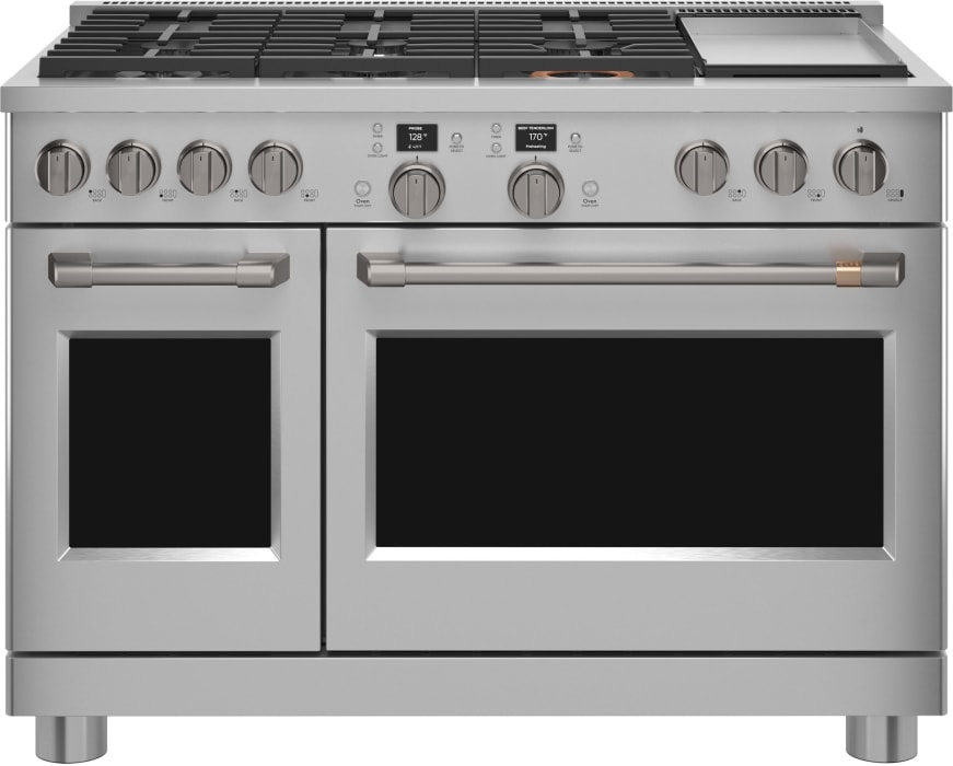 Cafe C2Y486P2TS1 48 Inch Smart Professional Dual Fuel Range with 6 ...