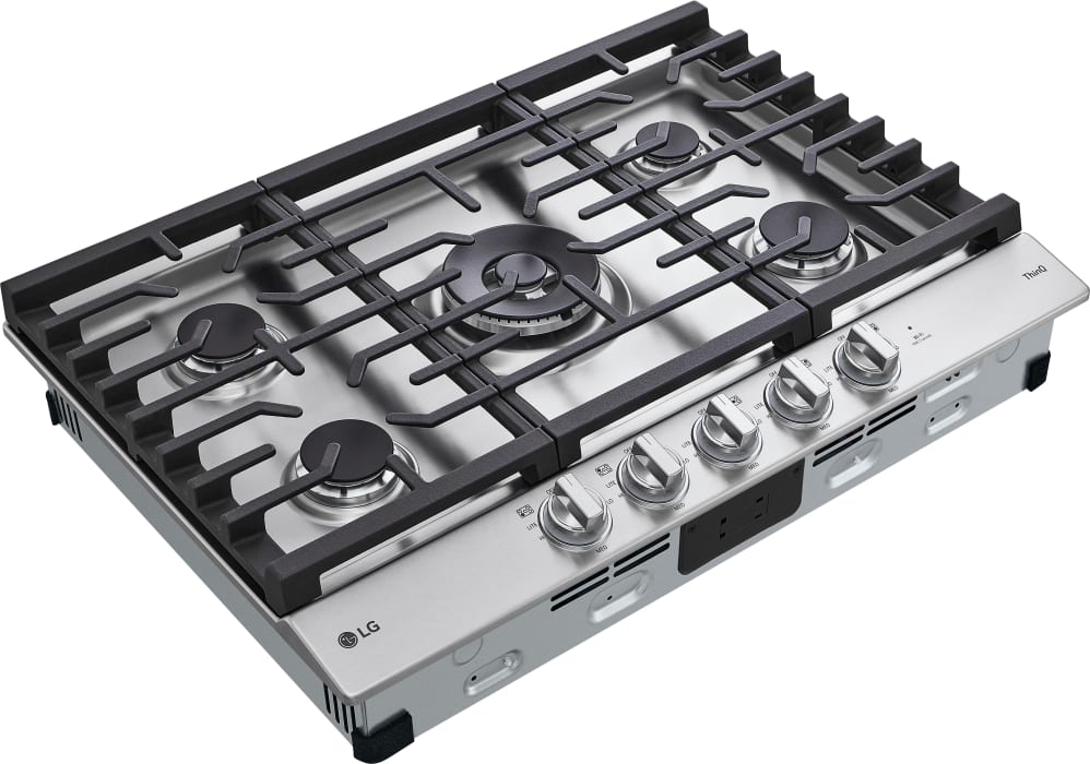LG CBGJ3027S 30 Inch Gas Smart Cooktop with 5 Sealed Burners, 22K ...