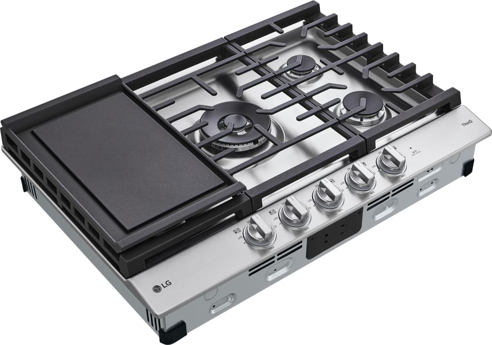 LG CBGJ3027S 30 Inch Gas Smart Cooktop with 5 Sealed Burners, 22K ...
