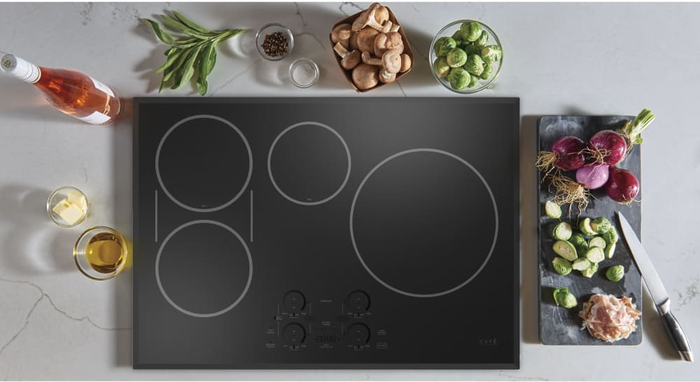 Cafe CHP90301TBB 30 Inch Induction Smart Cooktop with 4 Elements ...
