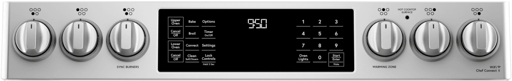 Cafe CHS950P2MS1 30 Inch Slide-In Induction Smart Range with 5 Elements ...
