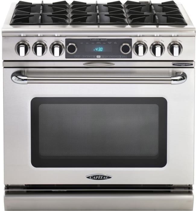 Capital COB366N 36 Inch Freestanding Professional Dual Fuel Range with ...