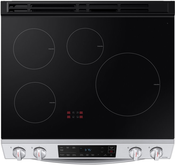 Samsung NE63B8211SS 30 Inch Slide-In Induction Smart Range with 4 ...