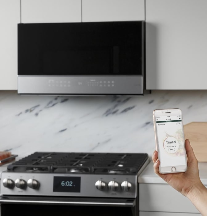 Cafe CVM721M2NS5 30 Inch Smart Over-the-Range Microwave Oven with WiFi ...