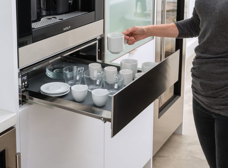 Wolf EC24S 24 Inch Built-in Coffee System with Adjustable Grinder, Auto ...