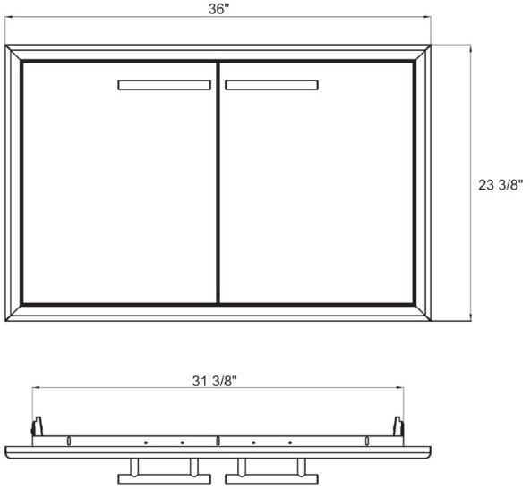 XO XOG36DD 36 Inch Pro-Grade Luxury Double Door with 304 Stainless ...
