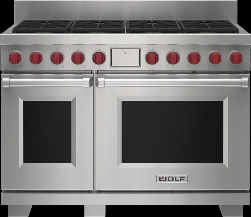 Wolf DF48850SP 48 Inch Freestanding Dual-Fuel Smart Range with 8 Dual ...