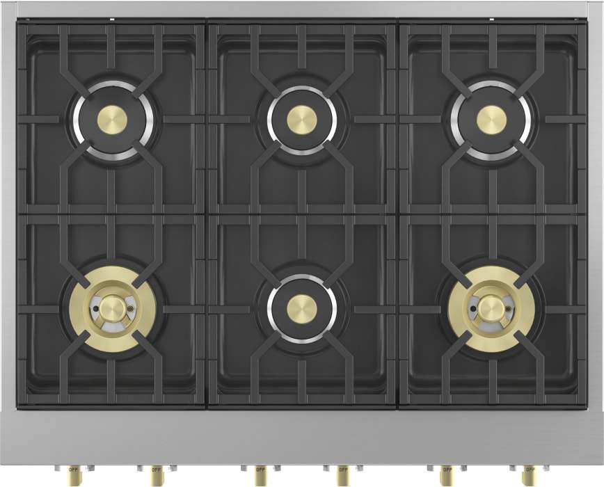 Monogram ZGU366NTSS 36 Inch Slide-In Professional Gas Rangetop with 6 ...