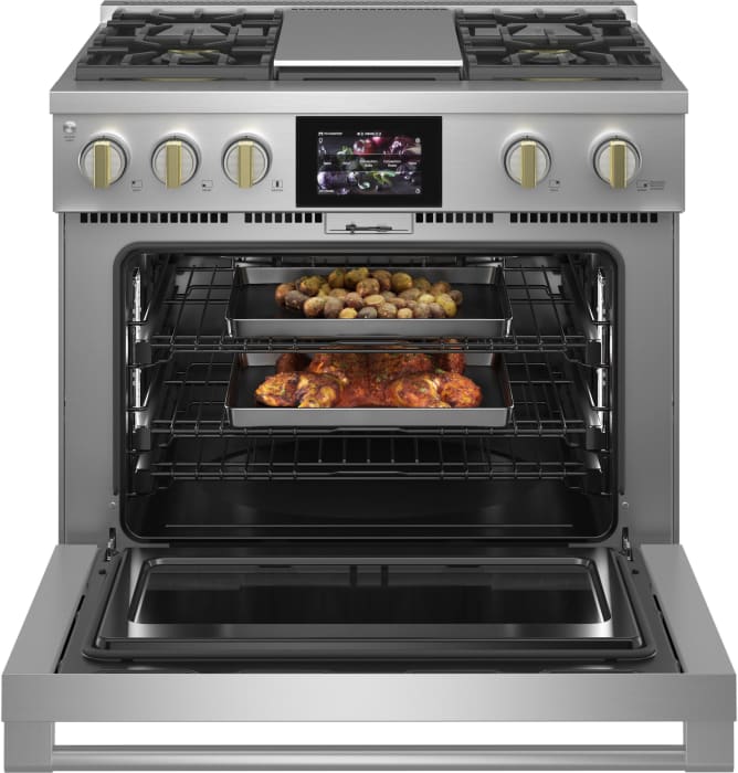 Monogram ZDP364NDTSS 36 Inch Freestanding Professional Dual Fuel Smart ...