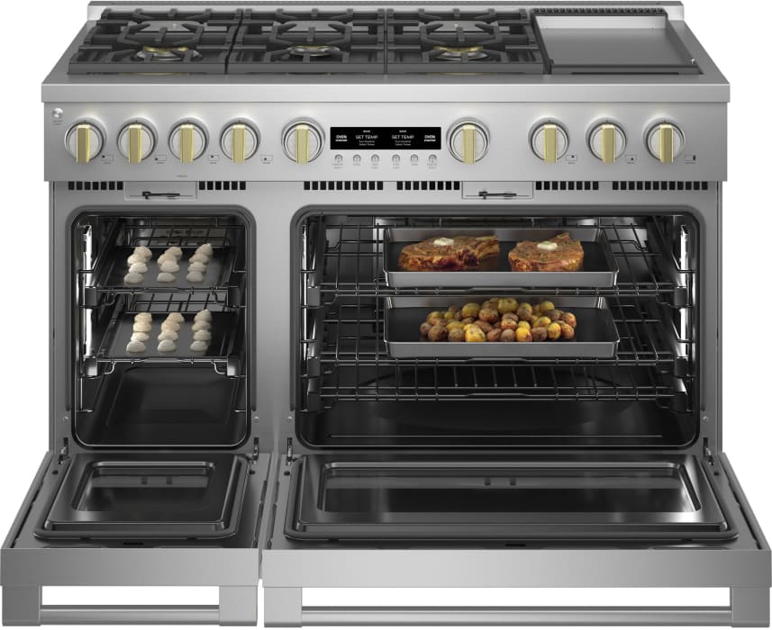Monogram ZDP486NDTSS 48 Inch Freestanding Professional Dual Fuel Smart ...