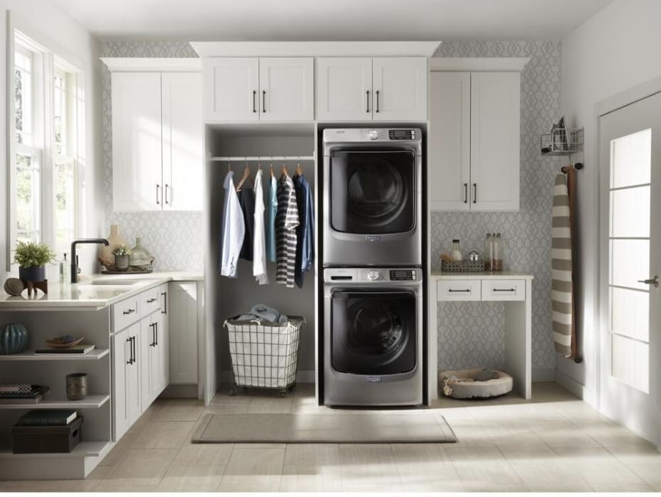 Maytag MED6630HC 27 Inch Electric Dryer with 7.3 Cu. Ft. Capacity ...