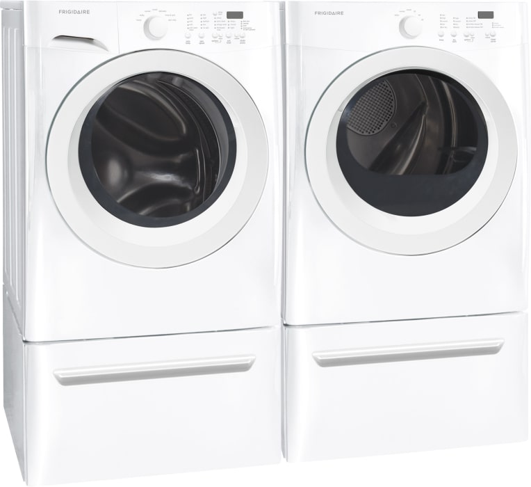 Frigidaire FRWADREW10 Side-by-Side on Pedestals Washer & Dryer Set with ...