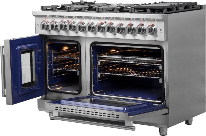 Forno FFSGS632548 48 Inch Freestanding Dual Fuel Range with 8 Sealed ...