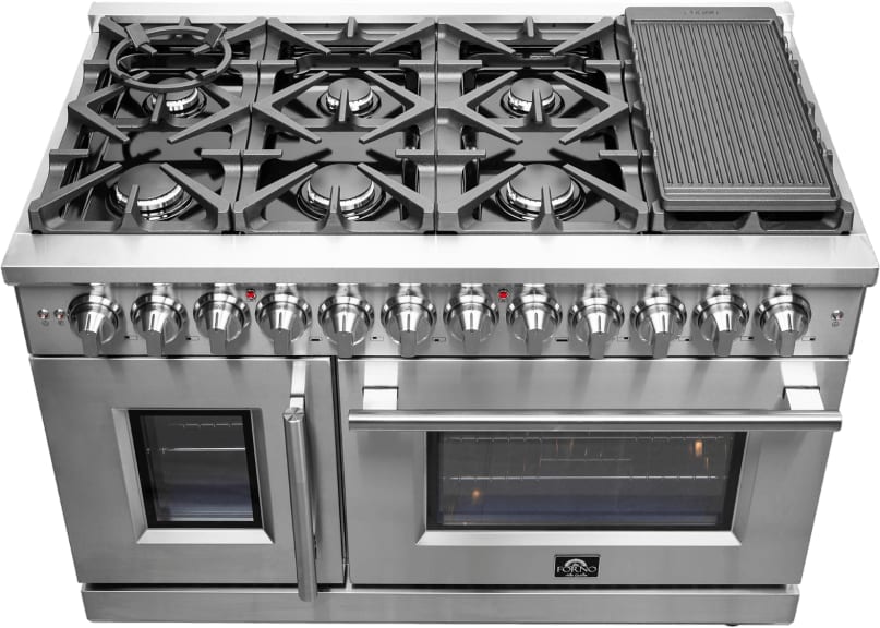 Forno FFSGS632548 48 Inch Freestanding Dual Fuel Range with 8 Sealed ...