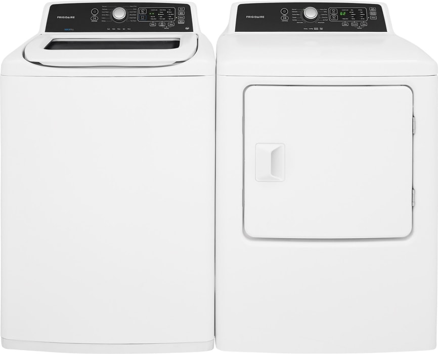 Frigidaire FRWADREW4 Side-by-Side Washer & Dryer Set with Top Load ...