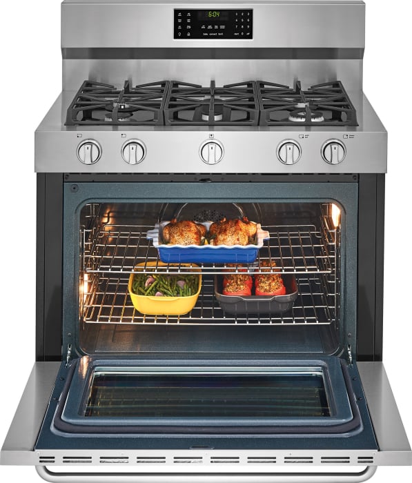 Frigidaire FGDF4085TS 40 Inch Freestanding Dual Fuel Range with True ...