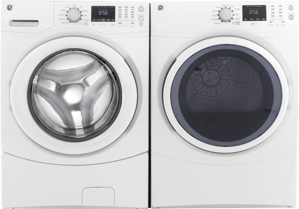 GE GFWN1600JWW 27 Inch 4.3 cu. ft. Front Load Washer with 11 Wash ...