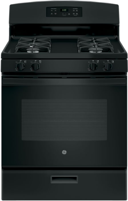 GE JGBS60DEKBB 30 Inch Freestanding Gas Range with 4 Sealed Burners, 4. ...