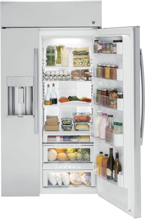 GE PSB42YSKSS 42 Inch Built-In Side-by-Side Refrigerator with 24.3 cu ...