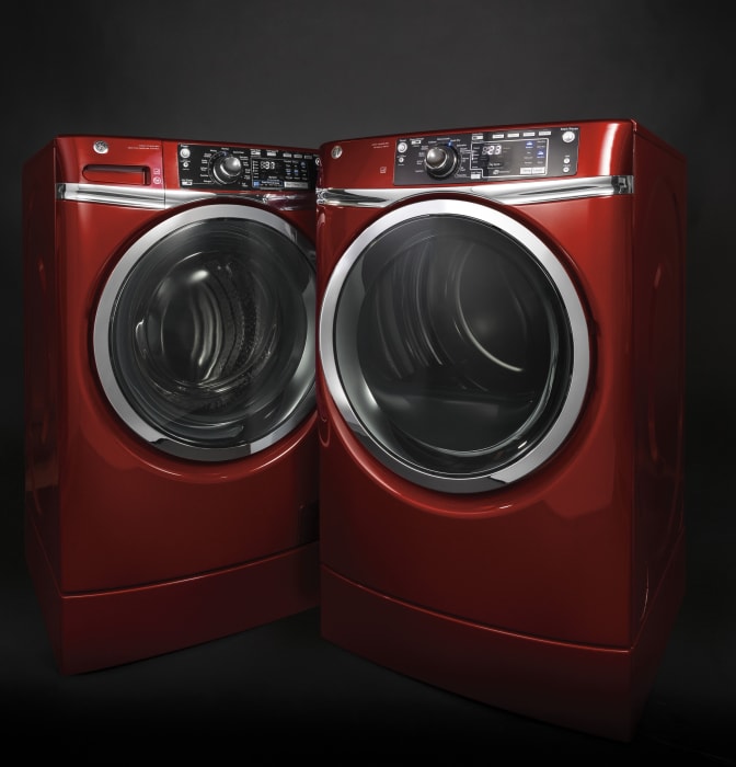 GE GEWADRER1 Side-by-Side Washer & Dryer Set with Front Load Washer and ...