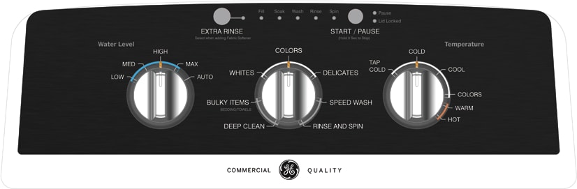 GE GTW525ACPWB 27 Inch Top Load Washer with 4.2 cu. ft. Capacity, 7 ...