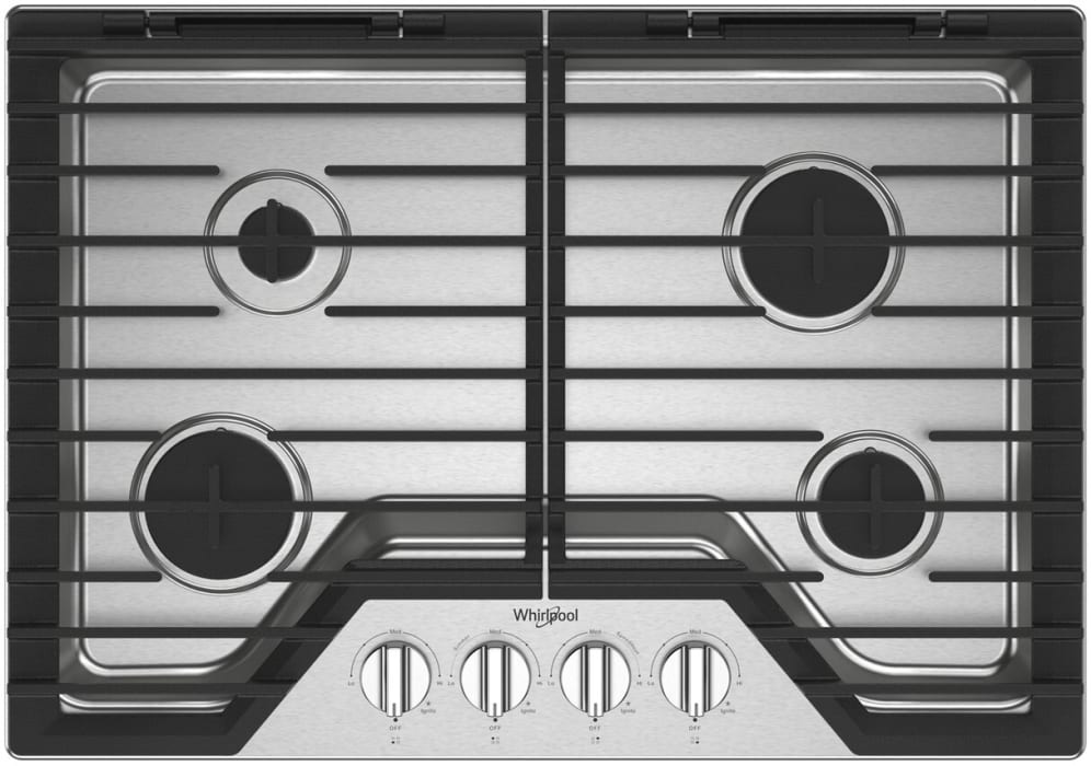 Whirlpool WCGK5030PS 30 Inch Gas Cooktop with 4 Sealed Burners ...